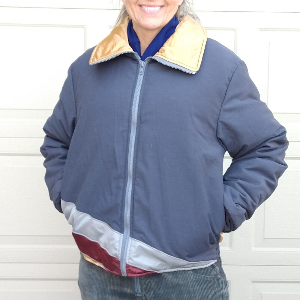 1980's Vintage Ski Jacket Down Puffer Coat 80's M - Gem